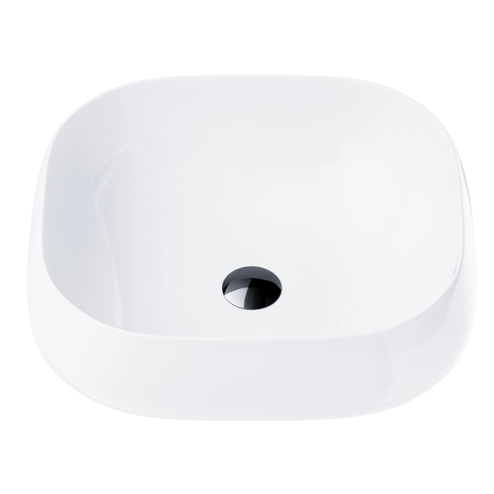 Corsan MONO – kwadratowa umywalka nablatowa 42×42cm